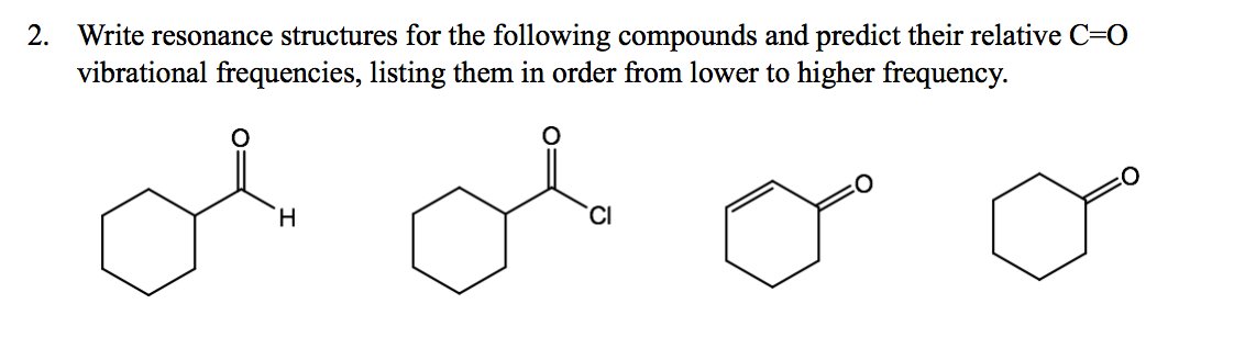Solved Write Resonance Structures for the Following | Chegg.com