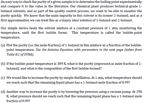 Solved An easy way to check the purity of a given sample is | Chegg.com