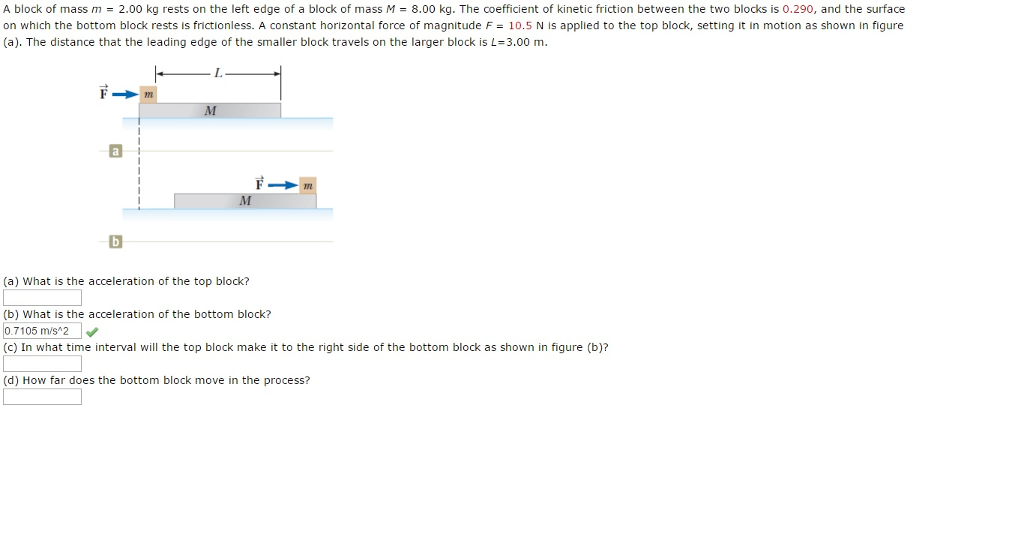 Solved A block of mass m = 2.00 kg rests on the left edge of | Chegg.com