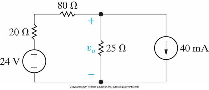 Solved a) Find the voltage v0. v0 = Volts b) Find the | Chegg.com