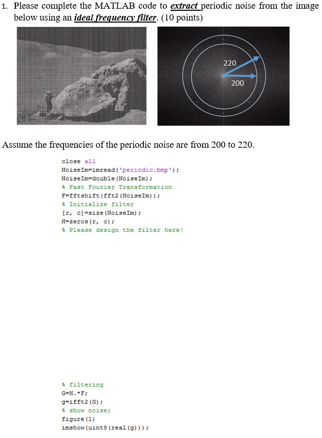 1. Please complete the MATLAB code to extract | Chegg.com