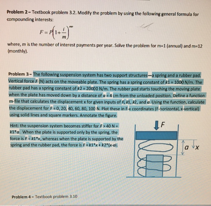 Solved Modify the problem by using the following general | Chegg.com