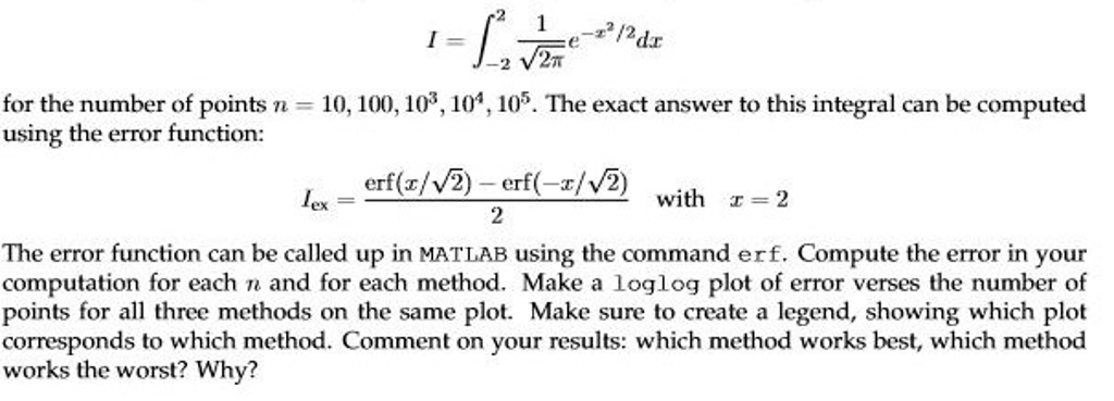 Compute the integral I = integral^2_-2 1/squareroot | Chegg.com