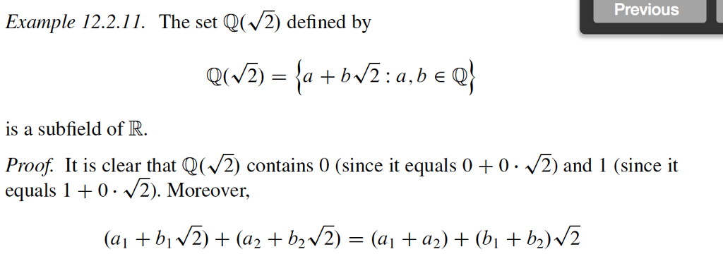 Solved Field extensions of Q: Consider Q(squareroot 2) as | Chegg.com