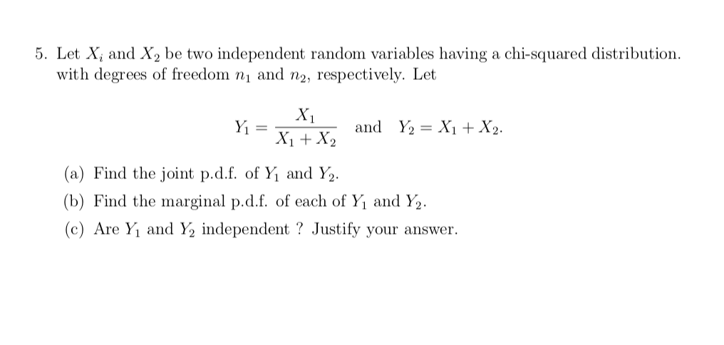 Solved Let Xi and X2 be two independent random variables | Chegg.com