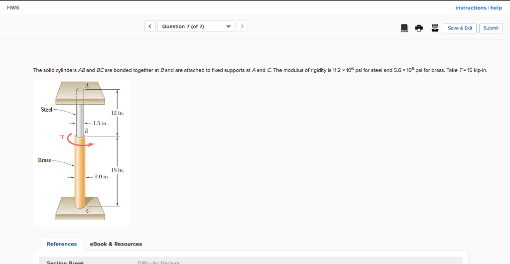 Solved HW6 instructions help a Save & Exit submit Question 7 | Chegg.com