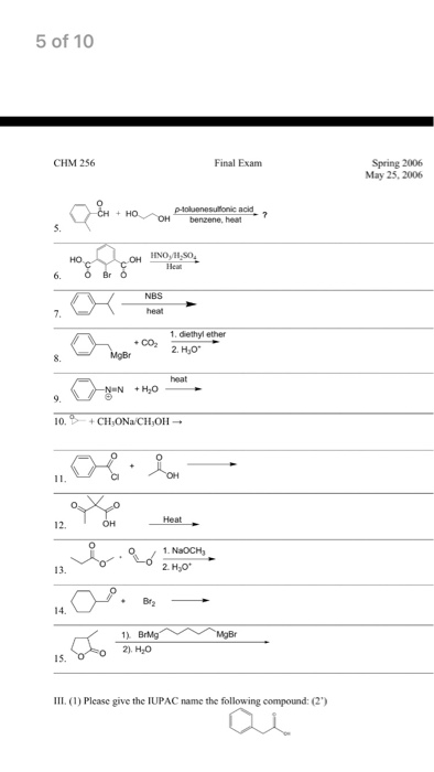 Solved Give the IUPAC name the following compound: (2') | Chegg.com