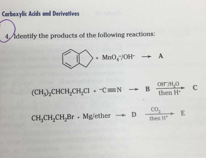 Solved Carboxylic Acids and Derivatives Identify the | Chegg.com