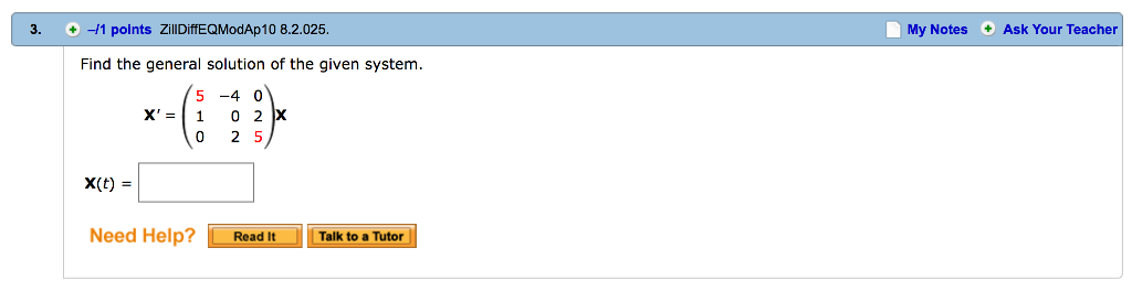 Solved Find the general solution of the given system. x' = | Chegg.com