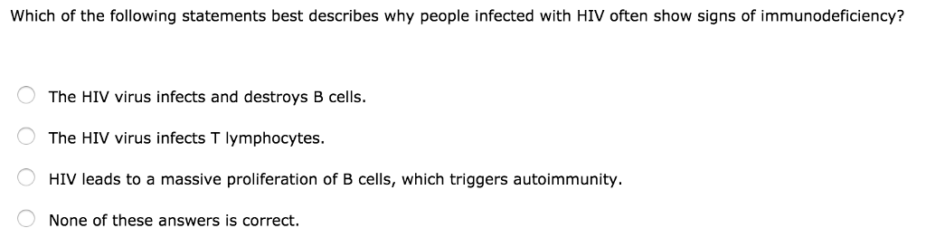 Solved Which of the following statements best describes why | Chegg.com