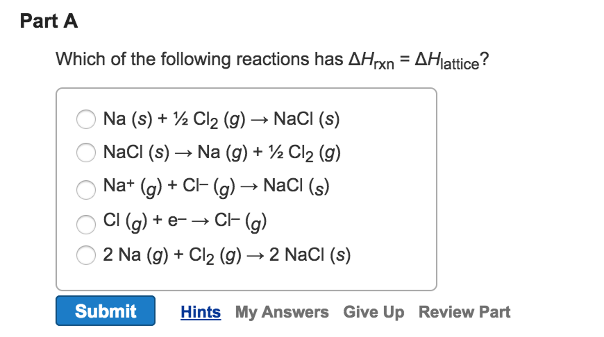Solved Which of the following reactions has Delta H_rxn = | Chegg.com