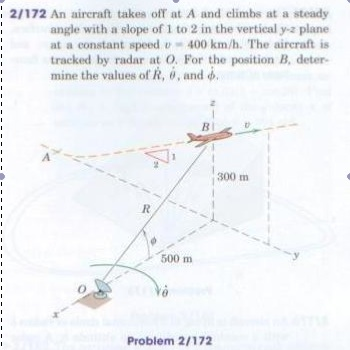 Solved An aircraft take off at A and climbs at a steady | Chegg.com