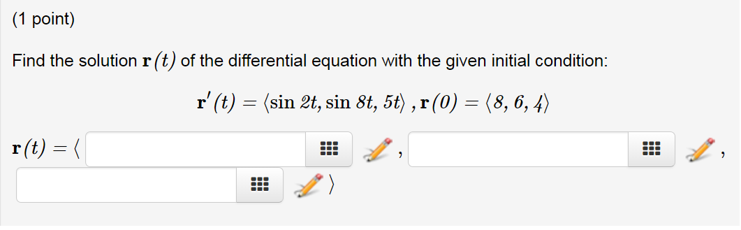 Solved Find the solution r(t)r(t) of the differential | Chegg.com