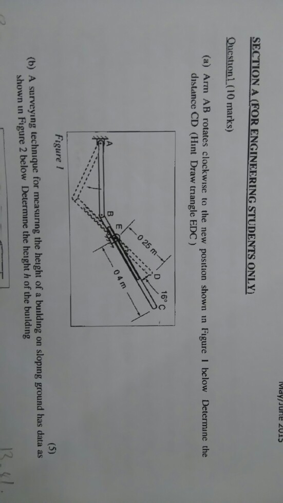 Solved (a) Arm AB rotates clockwise to the new position | Chegg.com