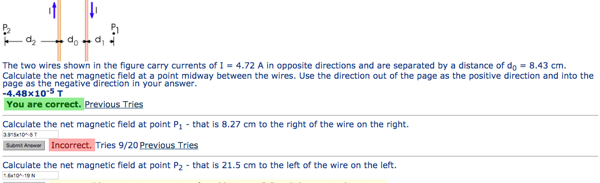 Solved A) Calculate the net magnetic field at point P1 - | Chegg.com