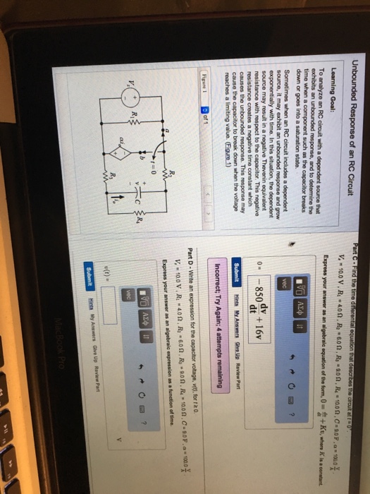 Solved To analyze an RC circuit with a dependent source that | Chegg.com
