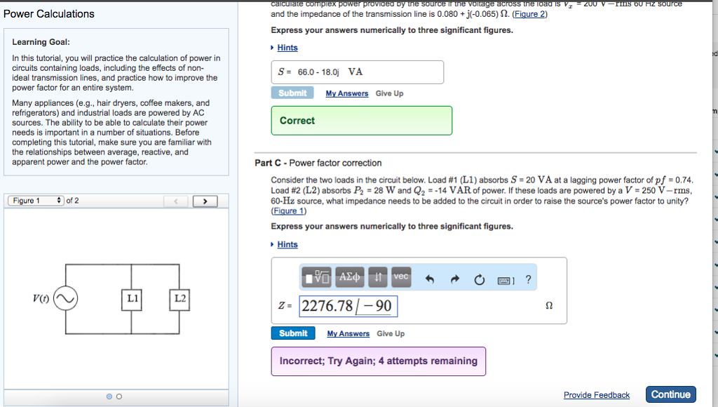 Solved Power Calculations calculate Complex power provided | Chegg.com