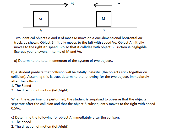 Solved How to find momentum and speed of two objects | Chegg.com