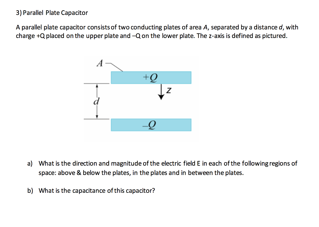 Solved A parallel plate capacitor consists of two conducting | Chegg.com