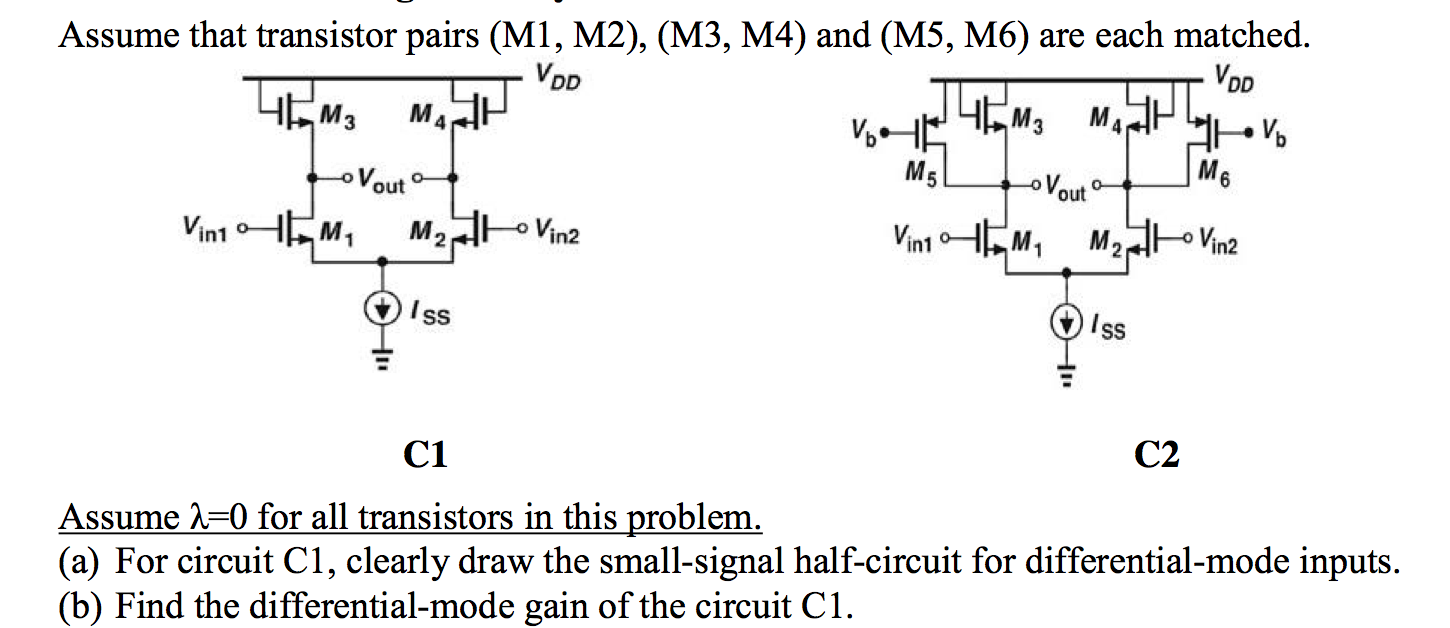 Solved Assume that transistor pairs (Ml, M2), (M3, M4) and | Chegg.com