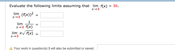 Solved Evaluate the following limits assuming that lim f(x) | Chegg.com