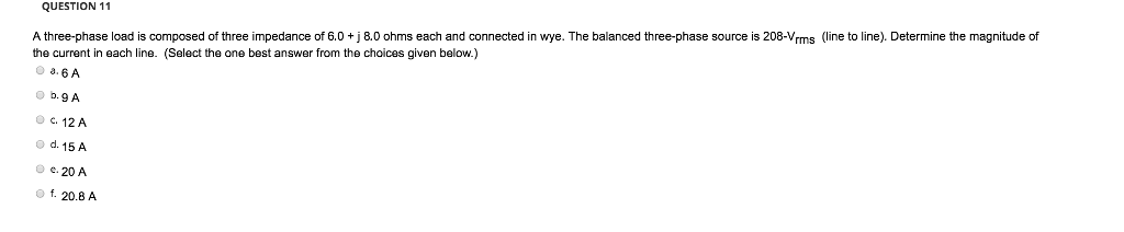 Solved A three-phase load is composed of three impedance of | Chegg.com