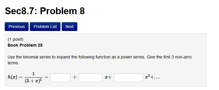 Solved Sec8.7: Problem 8 Previous Problem List Next (1 | Chegg.com