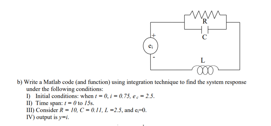 Solved ei b) Write a Matlab code (and function) using | Chegg.com