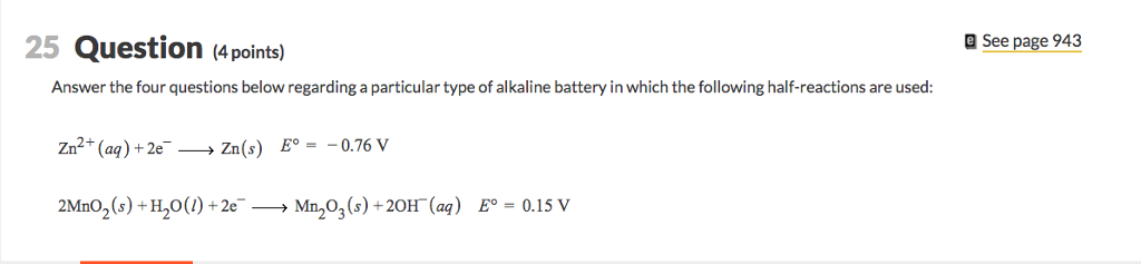 Solved 25 Question (4 points) a See page 943 Answer the four | Chegg.com