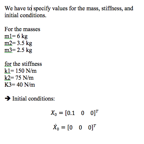 Solved Consider the following three mass system. Assume | Chegg.com
