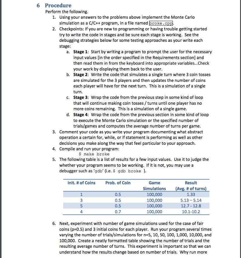 Solved 6 Procedure 1 2 Perform The Following Using Your 1684