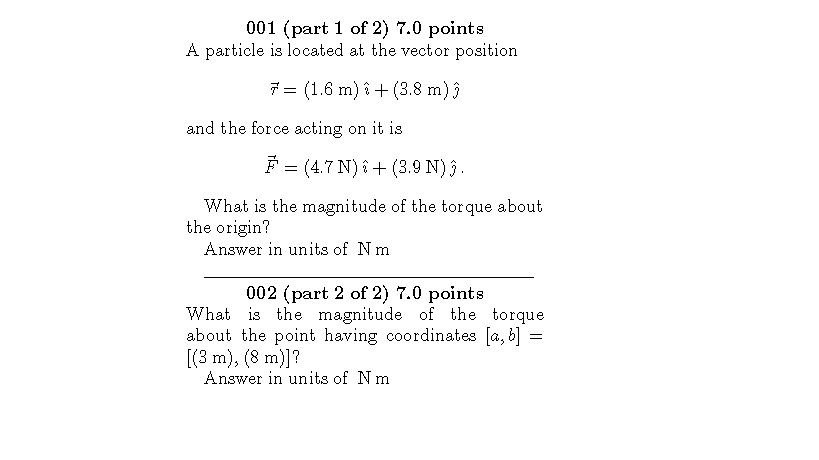 Solved A Particle Is Located At The Vector Position T Right