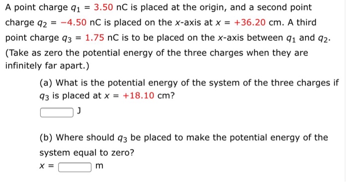 Solved A point charge q_1 = 3.50 nC is placed at the origin, | Chegg.com