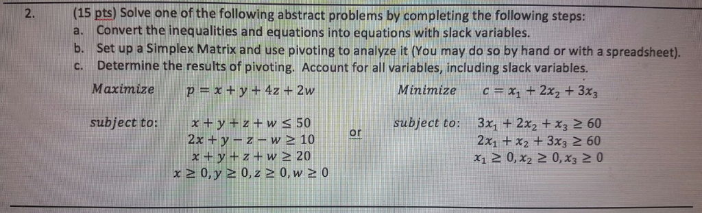 Solved 2 15 Pts Solve One Of The Following Abstract