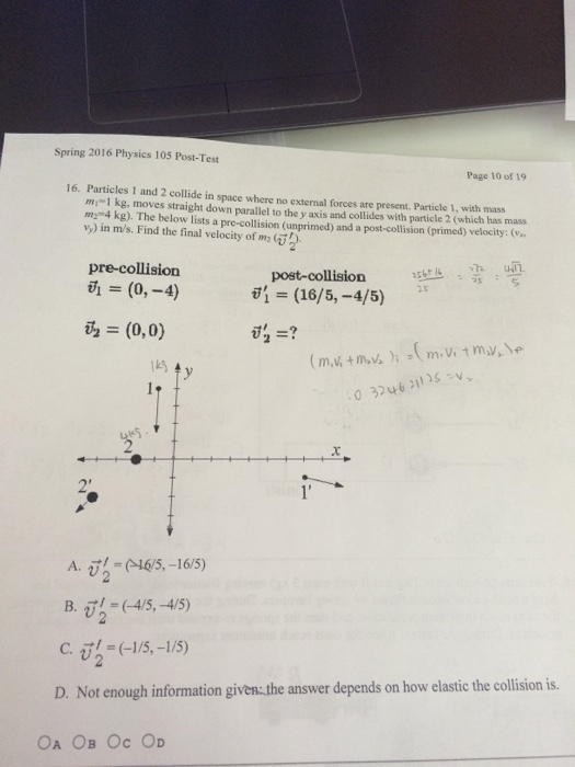 Solved Particles 1 and 2 collide in space where no external | Chegg.com