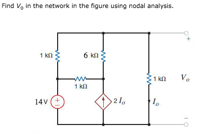 Solved Find V_0 in the network in the figure using nodal | Chegg.com