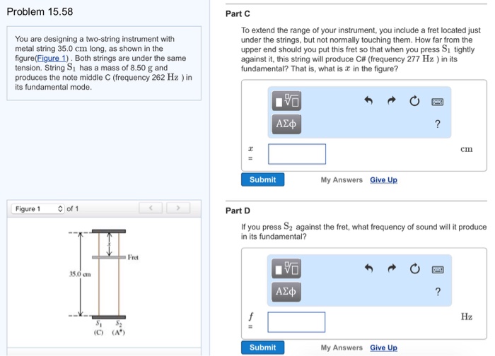 Solved Problem 15.58 You are designing a two-string | Chegg.com