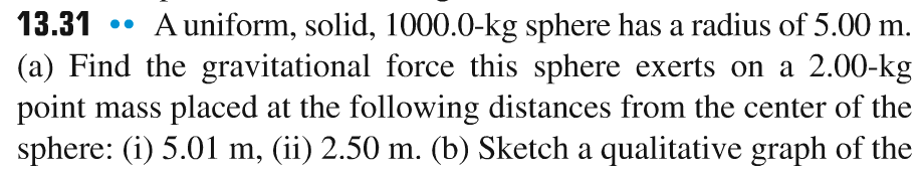 Solved A uniform, solid, 1000.0-kg sphere has a radius of | Chegg.com