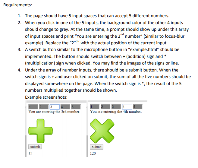 Solved Javascript: I am working on an assignment with the | Chegg.com