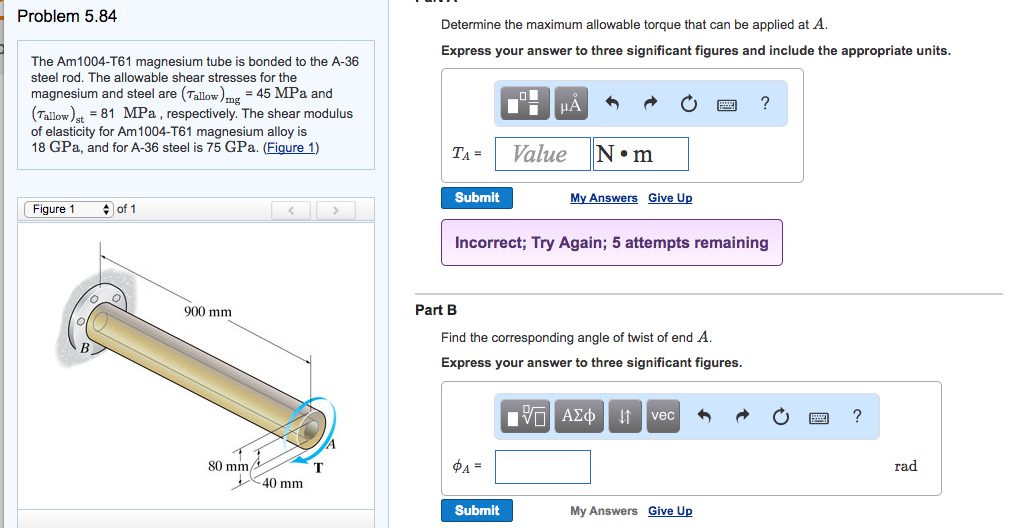 Solved Determine the maximum allowable torque that can be | Chegg.com
