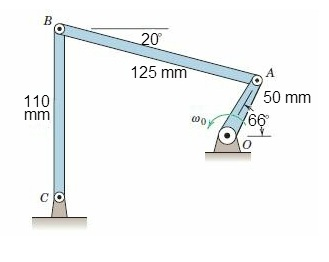 Solved A four-bar linkage is shown in the figure (the | Chegg.com