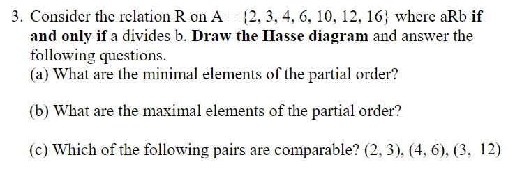 Solved . Consider the relation R on A- 2, 3, 4, 6, 10, 12, | Chegg.com