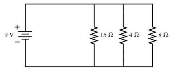 Solved A parallel resistor circuit The three resistors are | Chegg.com