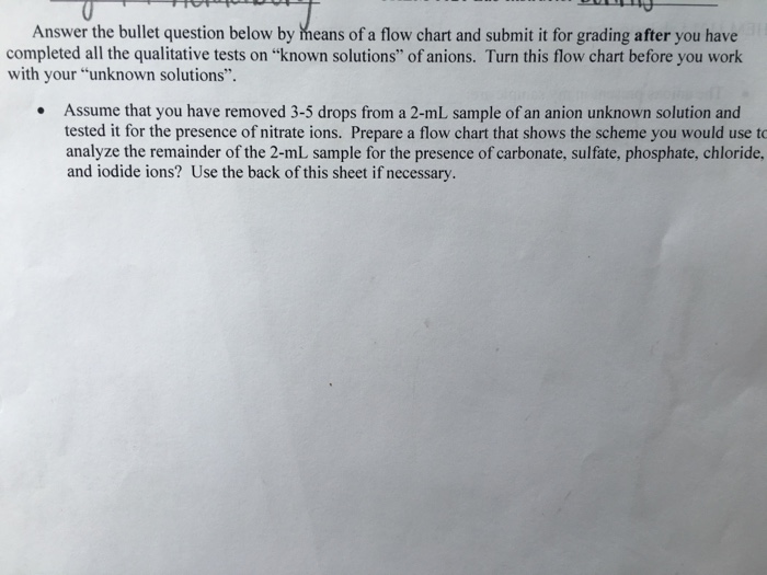 Solved Answer the bullet question below by means of a flow | Chegg.com