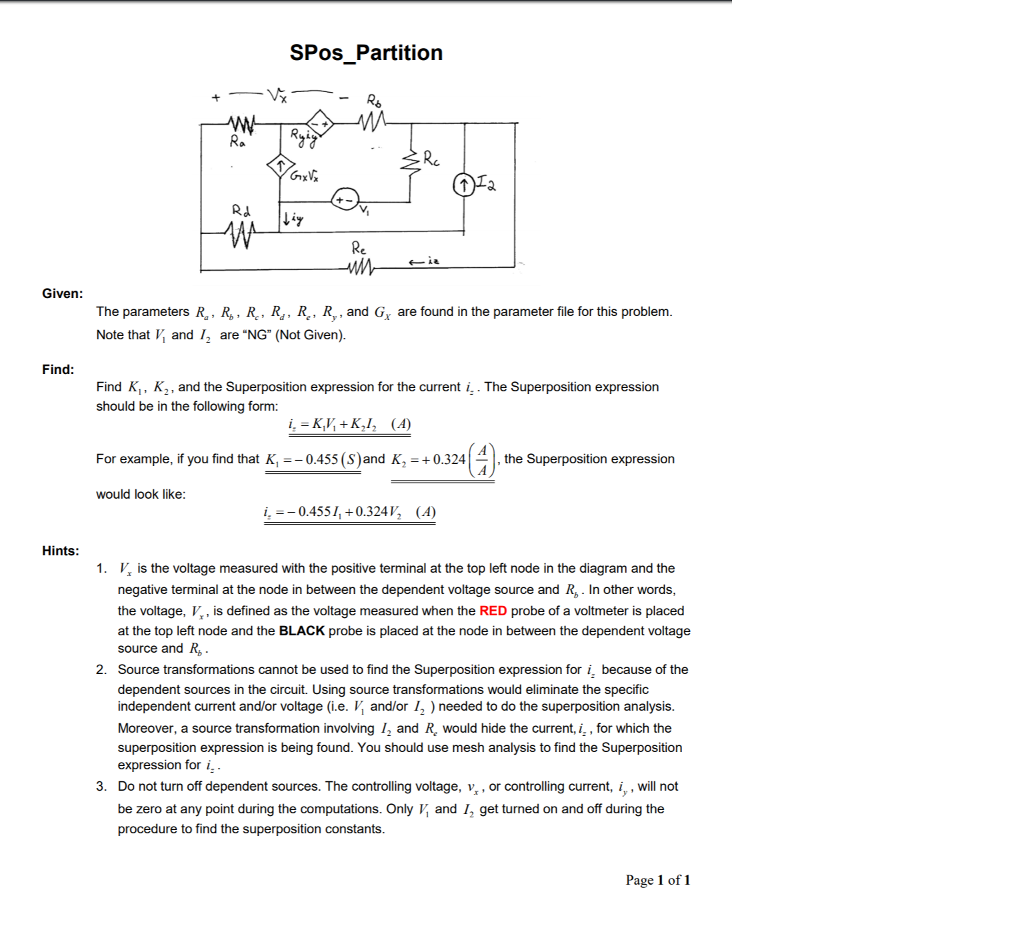 Solved SPos Partition Rd Re Given: The parameters R' R,, R, | Chegg.com