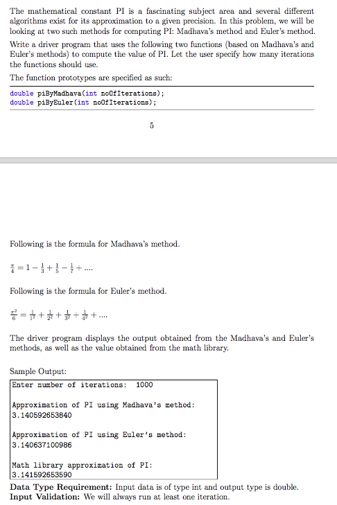 Solved The mathematical constant PI is a fascinating subject | Chegg.com