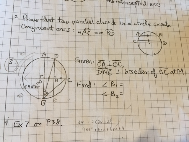 Solved Prove that two parallel chords in a circle create | Chegg.com