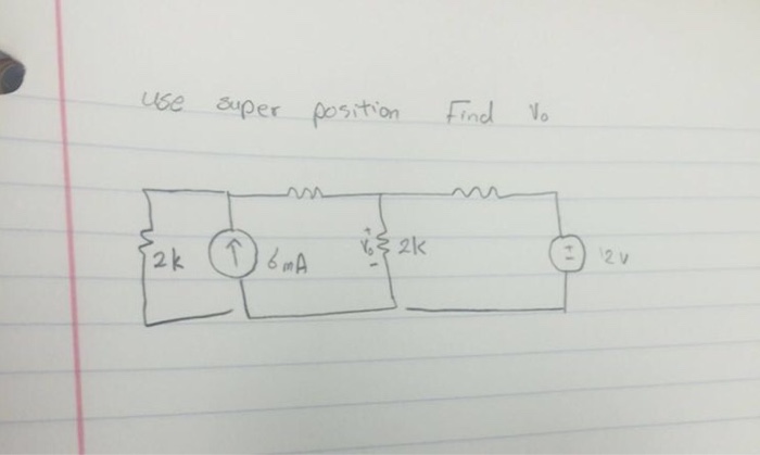 Use super position to find V0 | Chegg.com