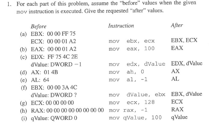 Solved For each part of this problem, assume the "before" | Chegg.com