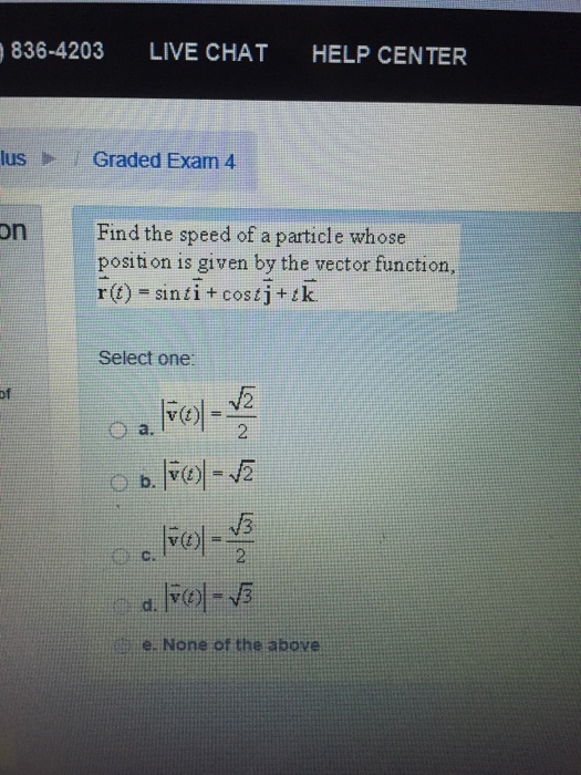 Solved Find the speed of a particle whose position is given | Chegg.com